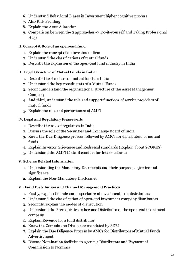 [NISM series-V] Mutual fund distributors certification examination | PDF | Mutual Funds ...