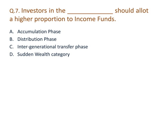 NISM Series V A - Mutual Fund Model Question Paper | PPTX | Mutual ...