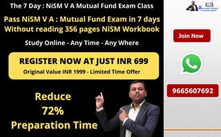 Nism series v a mutual fund distributor certification examination class | PPT