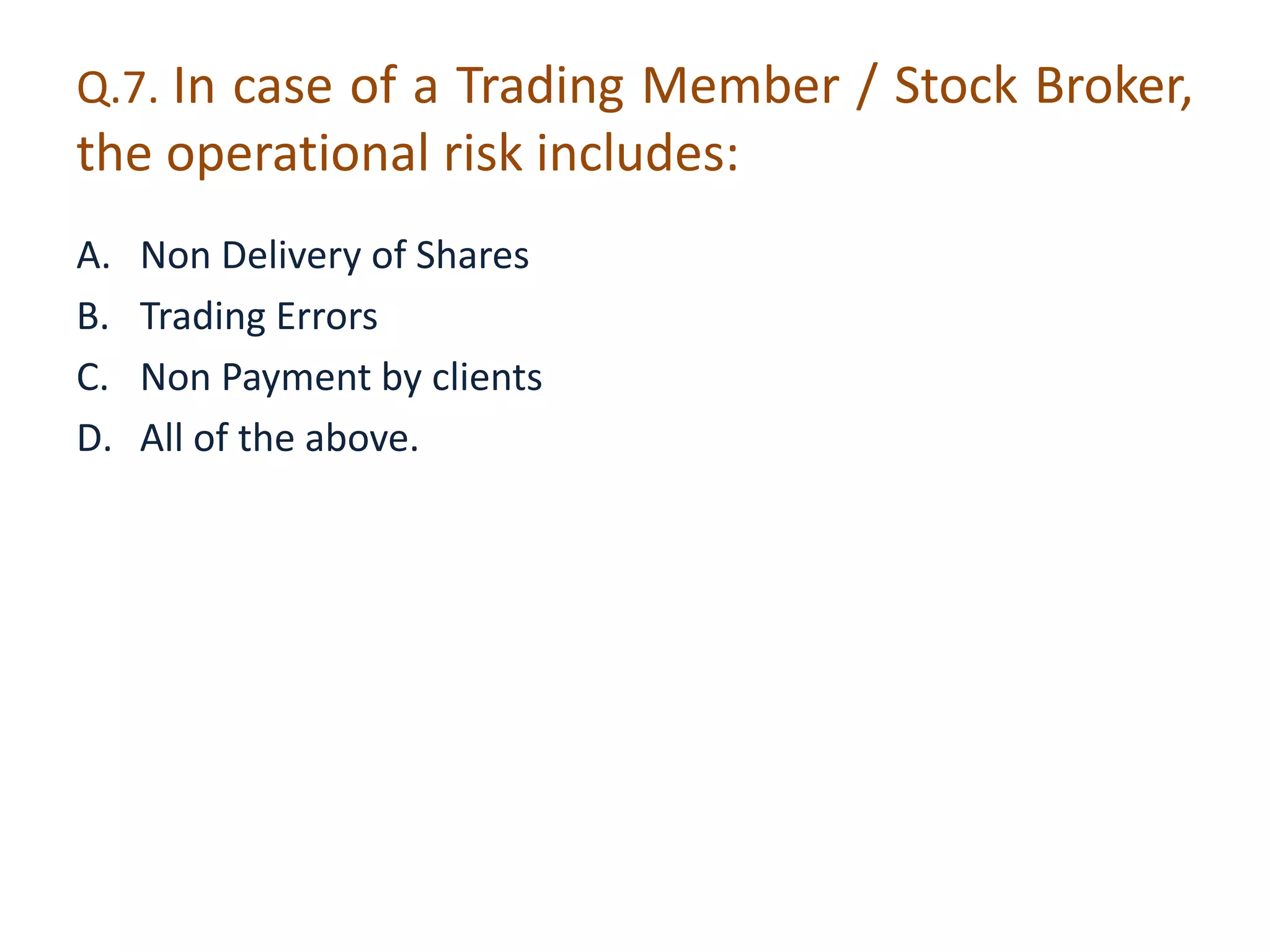 NISM Series VII - SORM Model Question Paper | PPTX