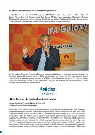 NISM update aug oct 2013 | PDF