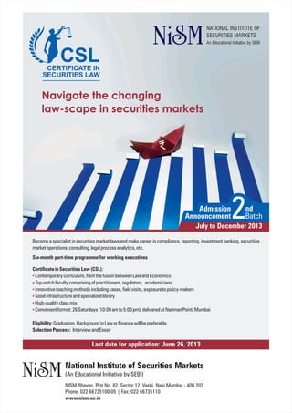 NISM Update Feb-Apr 2013 | PDF