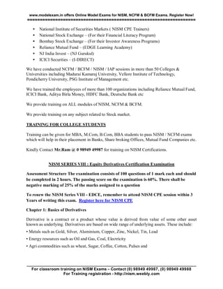 Nism viii notes | PDF