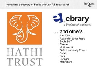 NISO/BISG Changing Standards Landscape: EBook Discovery and ...