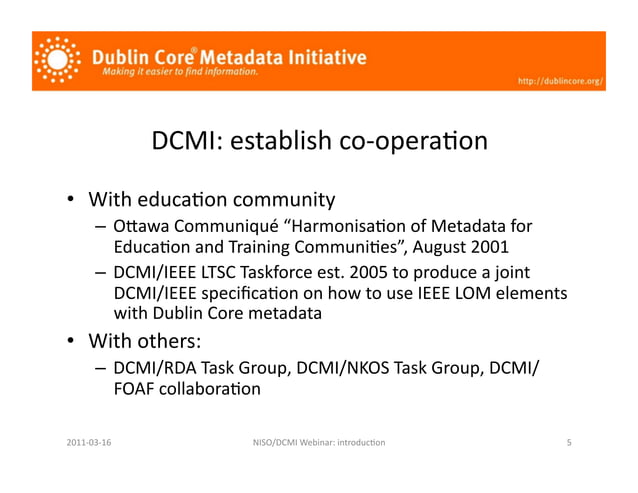 NISO/DCMI Webinar: Metadata Harmonization: Making Standards Work ...