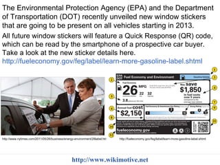 Nissan to place QR Codes on Window Stickers - Wikimotive | PPT