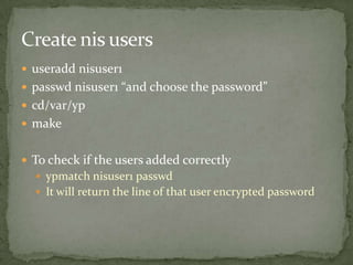 NIS server installation | PPTX