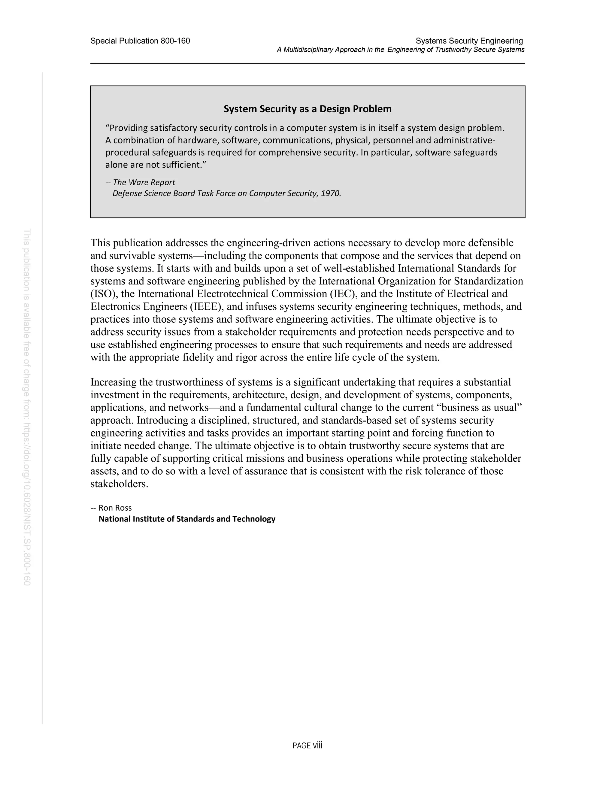 NIST releases SP 800-160 Multi-discplinary approach to cybersecurity | PDF