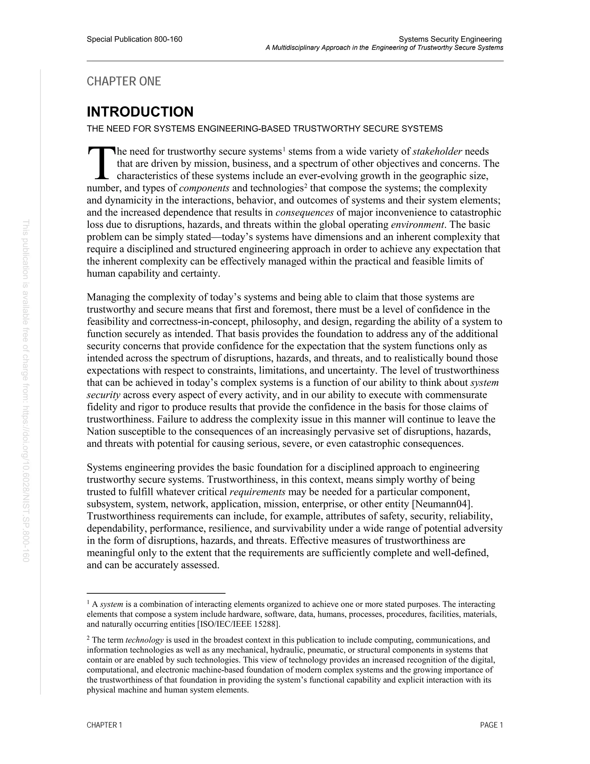 NIST releases SP 800-160 Multi-discplinary approach to cybersecurity | PDF