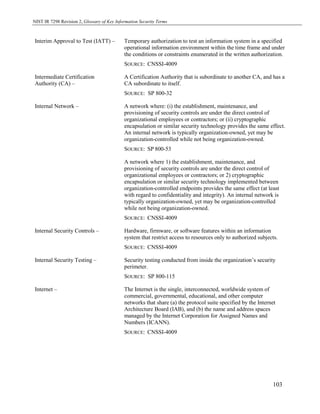 Glossary - Standard Security Terms - NIST Vocabulary | PDF