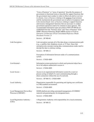 Glossary - Standard Security Terms - NIST Vocabulary | PDF