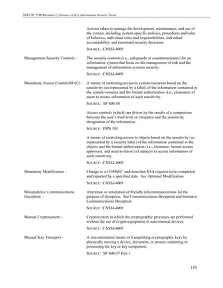 Glossary - Standard Security Terms - NIST Vocabulary | PDF