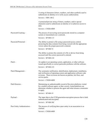 Glossary - Standard Security Terms - NIST Vocabulary | PDF