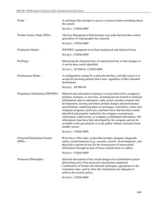 Glossary - Standard Security Terms - NIST Vocabulary | PDF