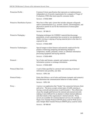 Glossary - Standard Security Terms - NIST Vocabulary | PDF