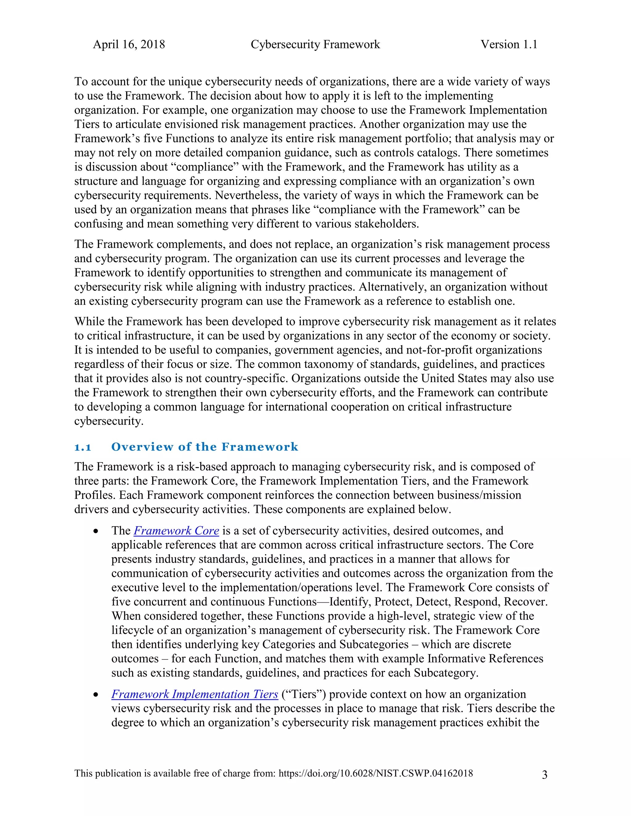 Framework for Improving Critical Infrastructure Cybersecurity - Nist.…