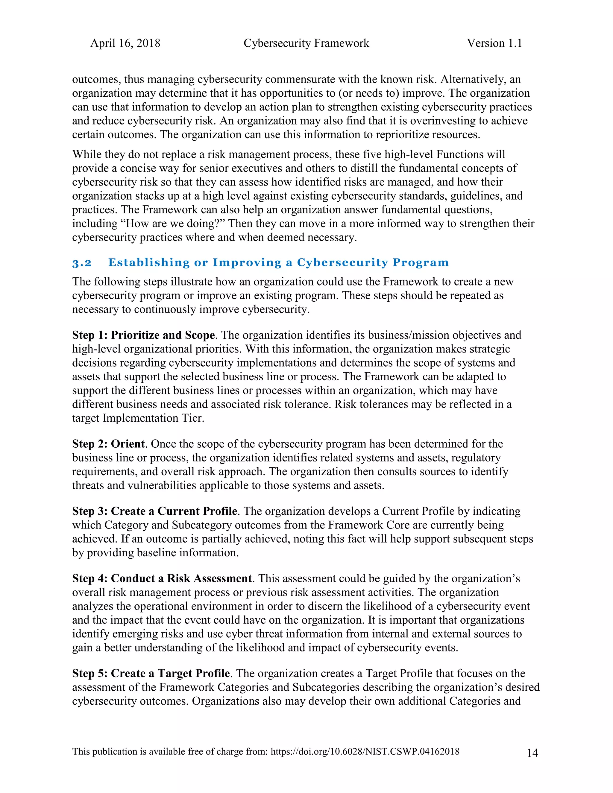 Framework for Improving Critical Infrastructure Cybersecurity - Nist.…