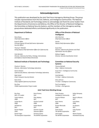National Institute of Standards and Technology (NIST) Risk Management ...
