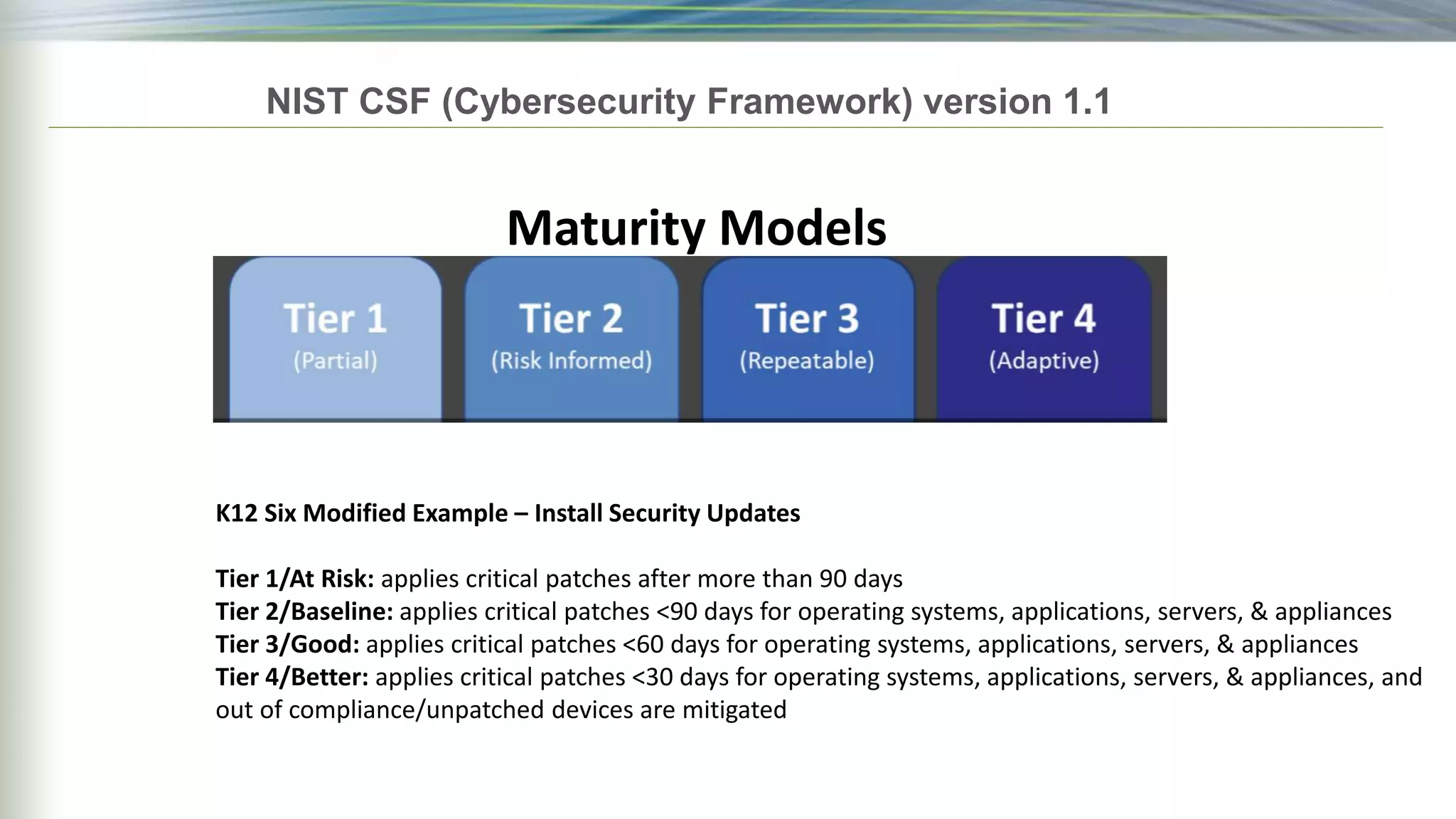 NIST CSF review - Essential Protections (a K12 perspective) | PPT