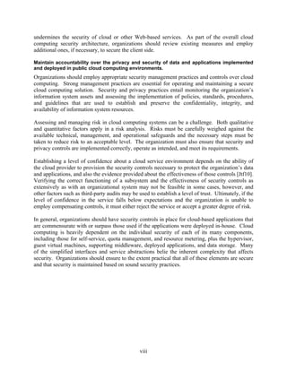 Guidelines on Security and Privacy in Public Cloud Computing | PDF