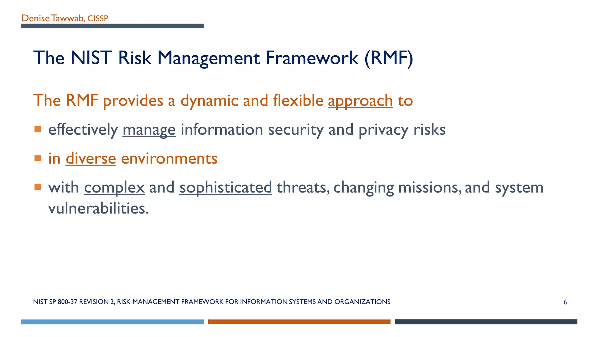 Understanding the NIST Risk Management Framework: 800-37 Rev. 2 | PDF