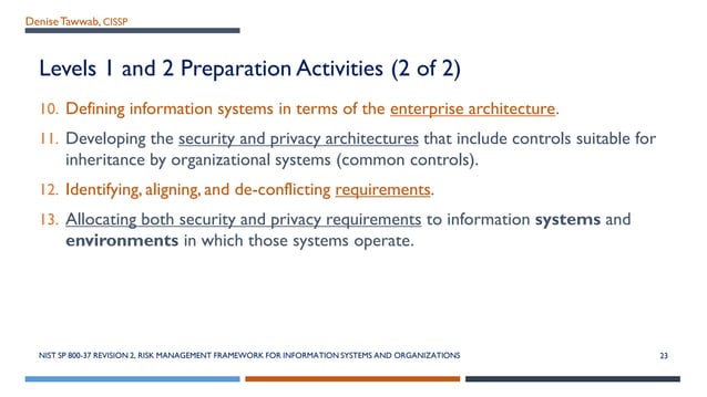 Understanding the NIST Risk Management Framework: 800-37 Rev. 2 | PDF