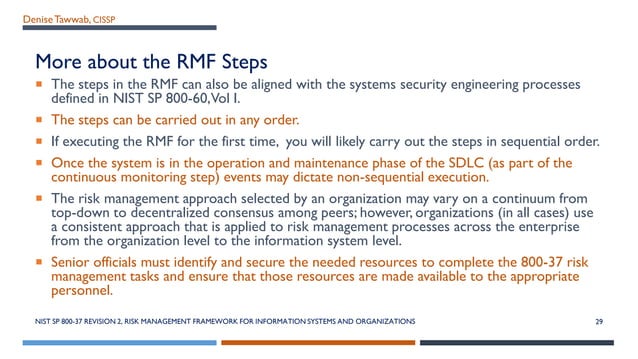 Understanding the NIST Risk Management Framework: 800-37 Rev. 2 | PDF