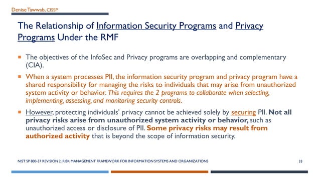 Understanding the NIST Risk Management Framework: 800-37 Rev. 2 | PDF
