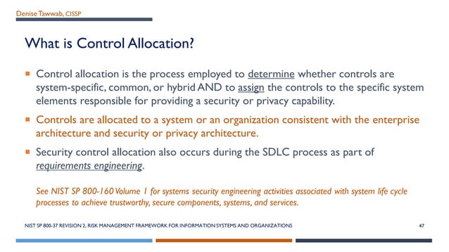 Understanding the NIST Risk Management Framework: 800-37 Rev. 2 | PDF