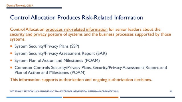 Understanding the NIST Risk Management Framework: 800-37 Rev. 2 | PDF