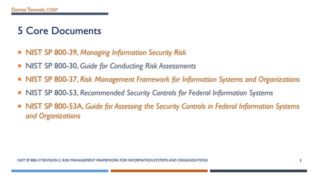 Understanding the NIST Risk Management Framework: 800-37 Rev. 2 | PDF