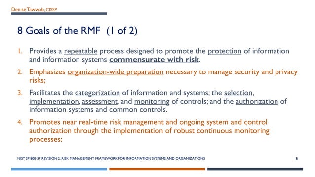 Understanding the NIST Risk Management Framework: 800-37 Rev. 2 | PDF