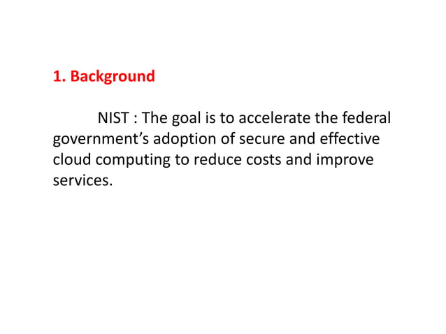 NIST Cloud Computing Reference Architecture | PPTX