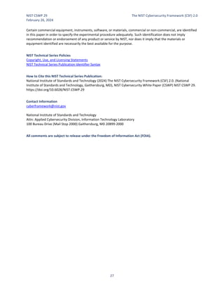 National Institute of Standards and Technology (NIST) Cybersecurity ...