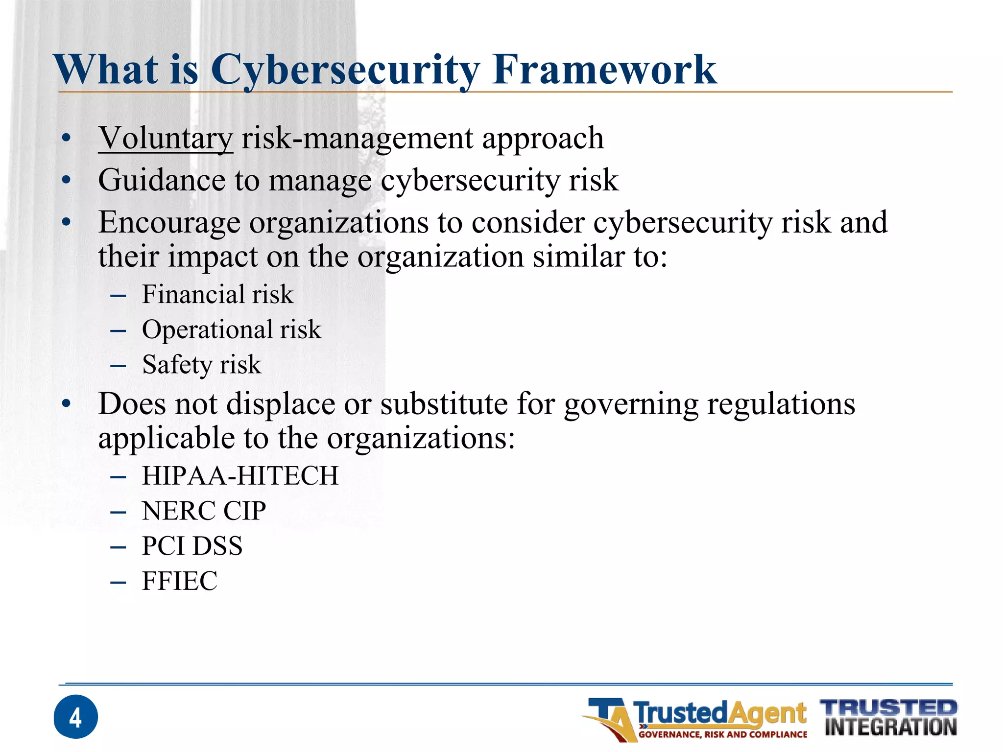 Introduction to NIST Cybersecurity Framework | PDF