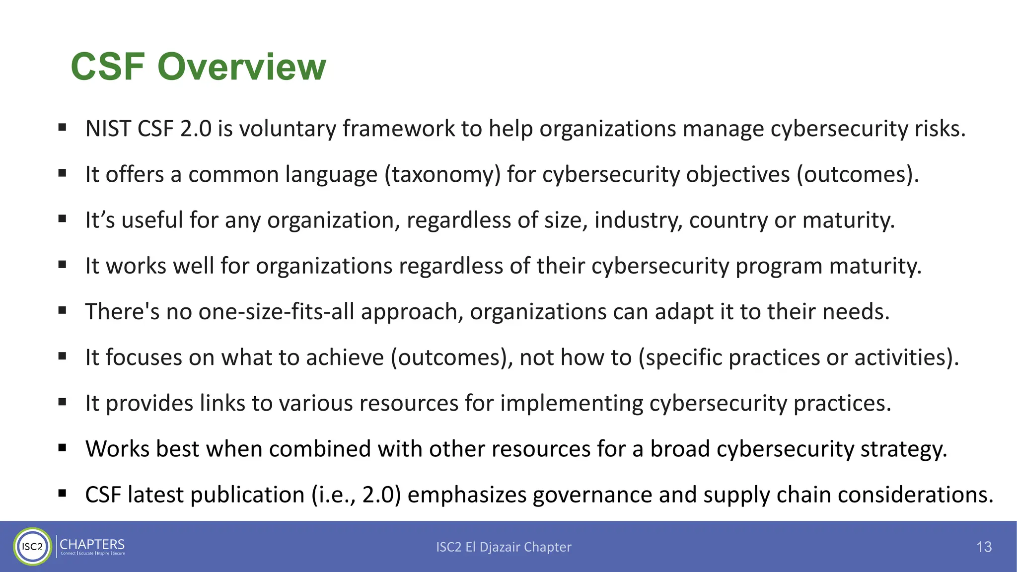 NIST Cybersecurity Framework (CSF) 2.0 Workshop | PDF