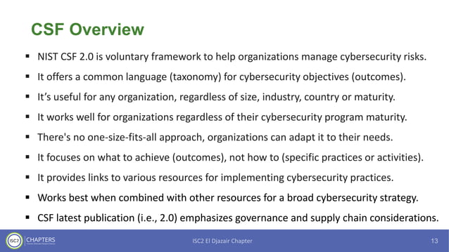 NIST Cybersecurity Framework (CSF) 2.0 Workshop | PDF | Information and ...