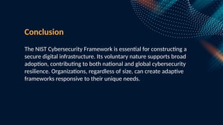 NIST Cybersecurity Framework presentatio | PPTX