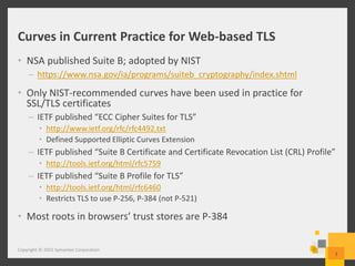 Symantec’s View of the Current State of ECDSA on the Web | PPT