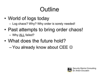 LogChaos: Challenges and Opportunities of Security Log Standardization ...