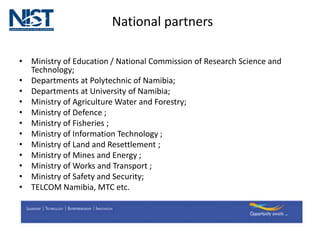 Overview of the Namibian Institute of Space Technology by Smita Francis ...