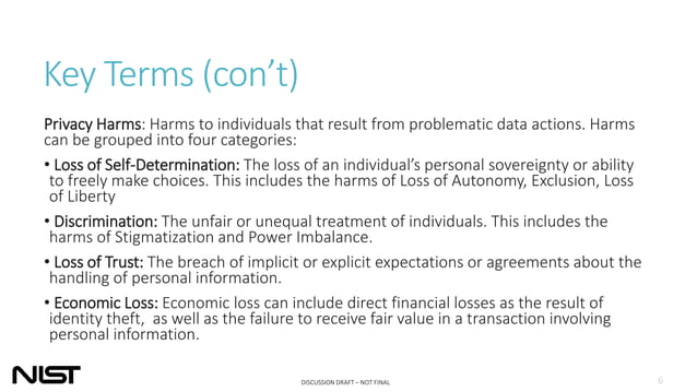 NIST Privacy Engineering Working Group - Risk Model | PPT