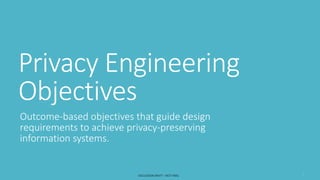 NIST Privacy Engineering Working Group - Risk Model | PPT