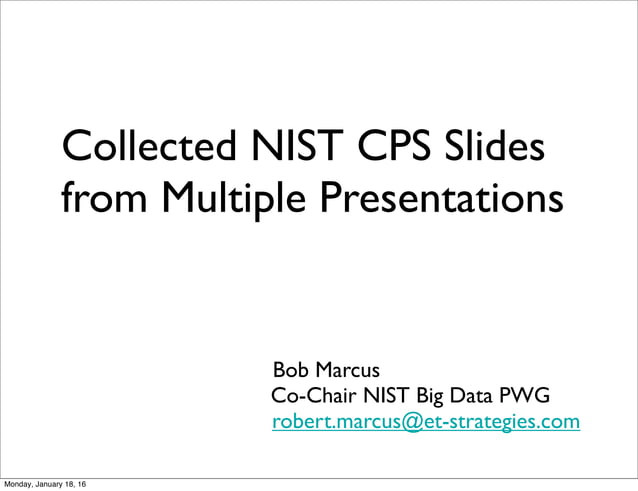 NIST CPS-related Slides | PPT