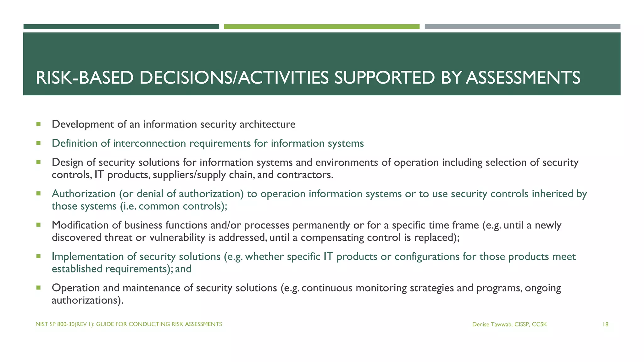 NIST 800-30 Intro to Conducting Risk Assessments - Part 1 | PDF ...