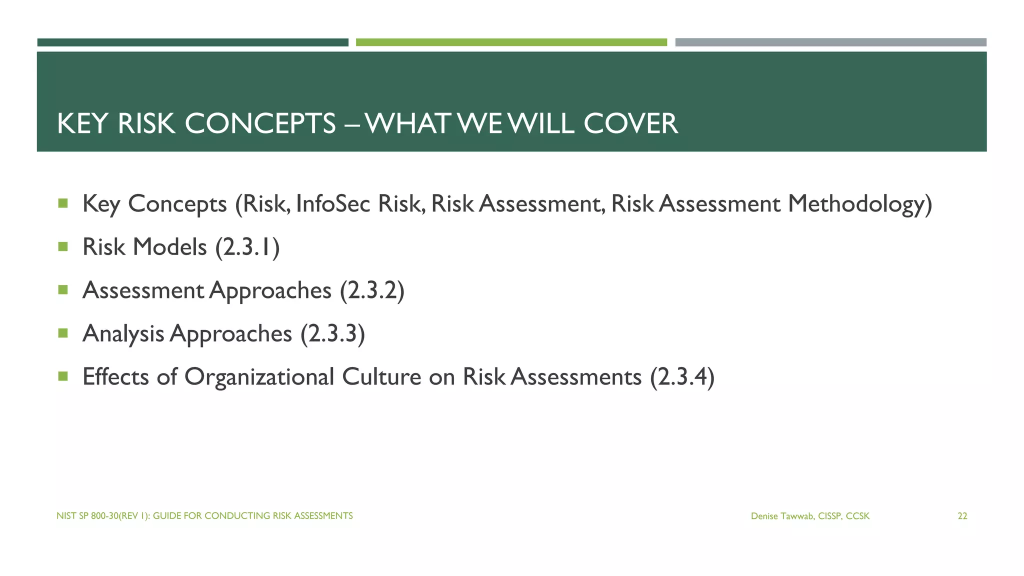 NIST 800-30 Intro to Conducting Risk Assessments - Part 1 | PDF