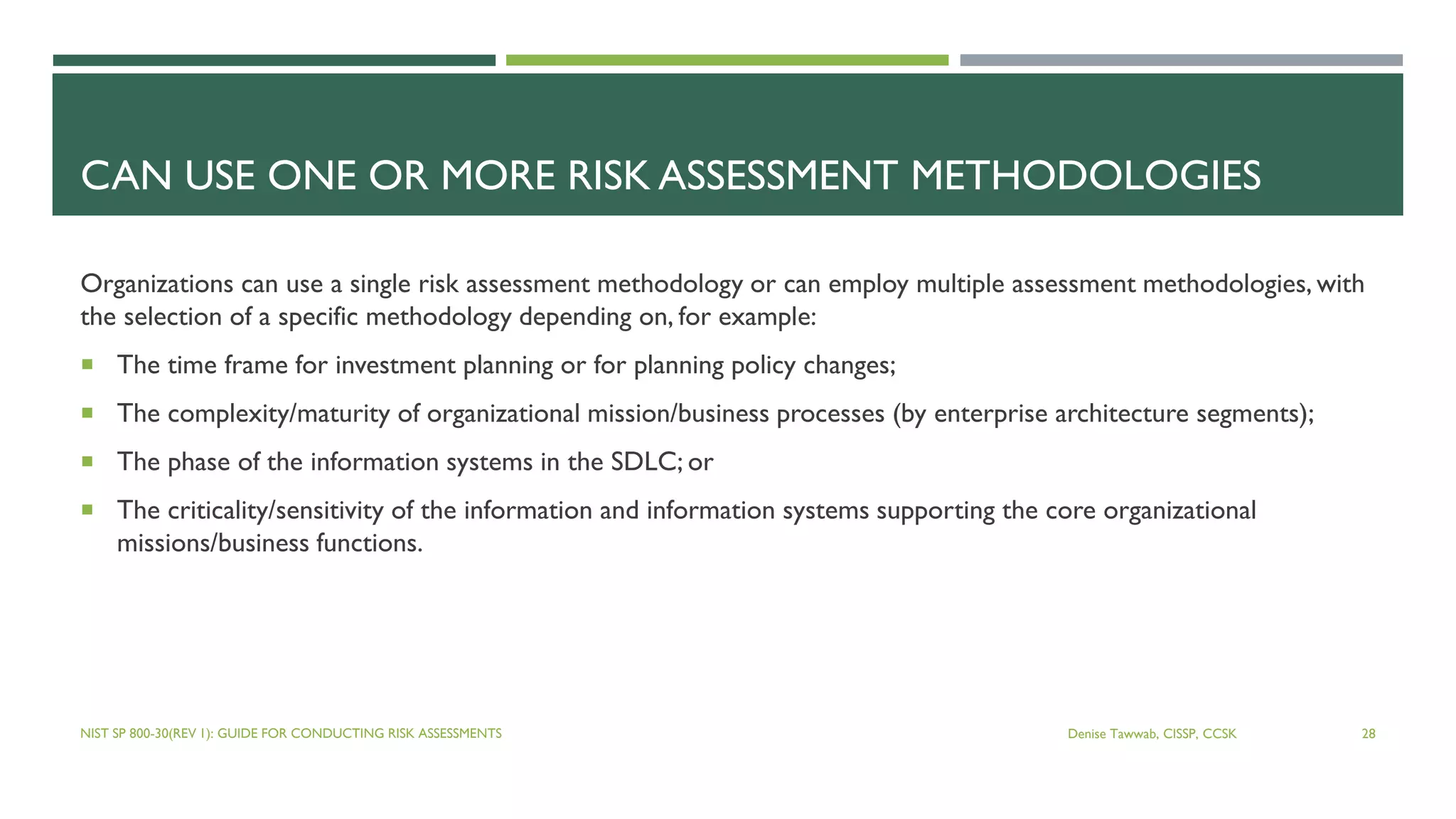 NIST 800-30 Intro to Conducting Risk Assessments - Part 1 | PDF