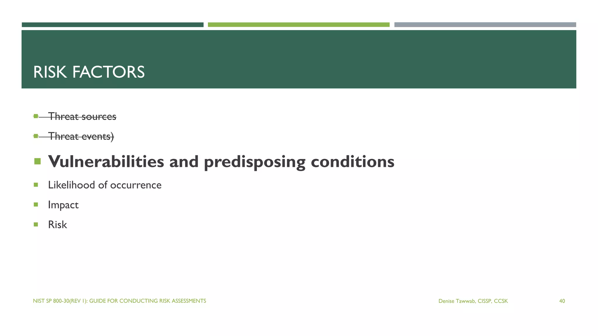 NIST 800-30 Intro to Conducting Risk Assessments - Part 1 | PDF ...