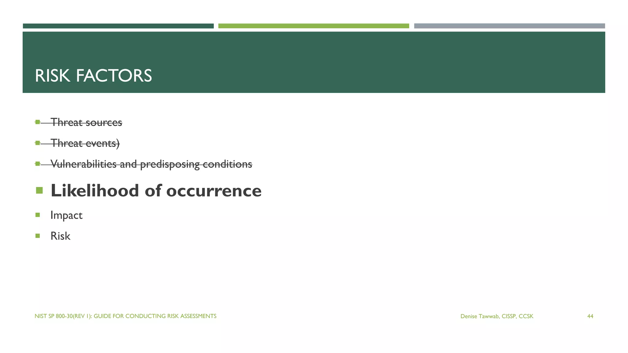 NIST 800-30 Intro to Conducting Risk Assessments - Part 1 | PDF