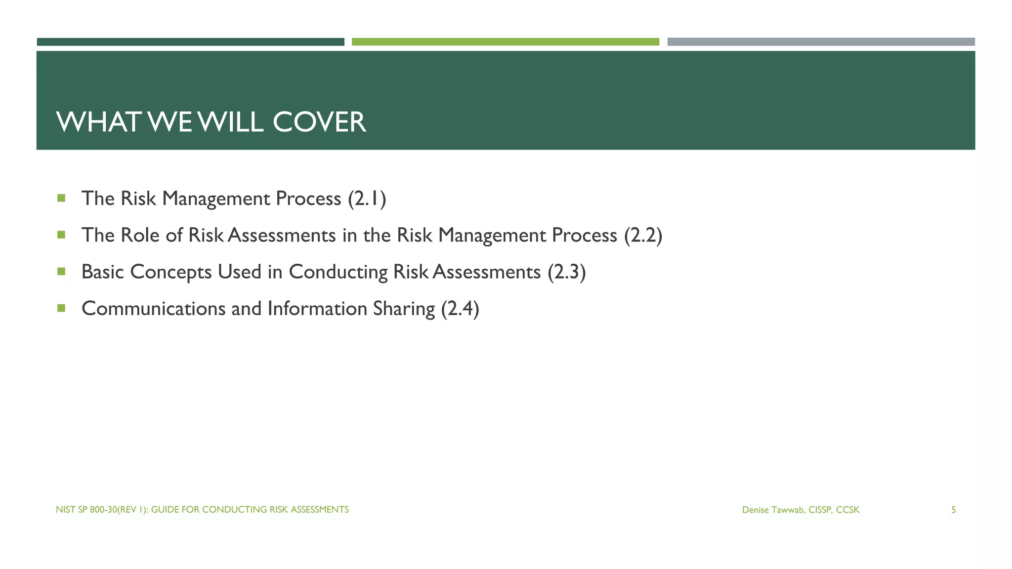 NIST 800-30 Intro to Conducting Risk Assessments - Part 1 | PDF